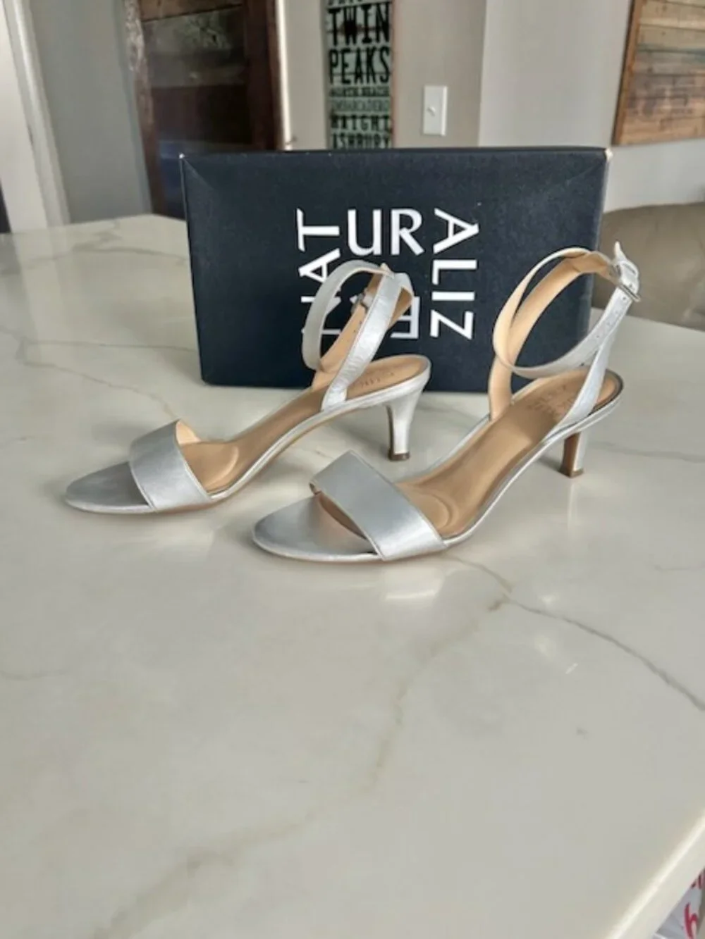 Naturalizer | Shoes | Naturalizer Tinda Dress Sandal Silver Soft ...